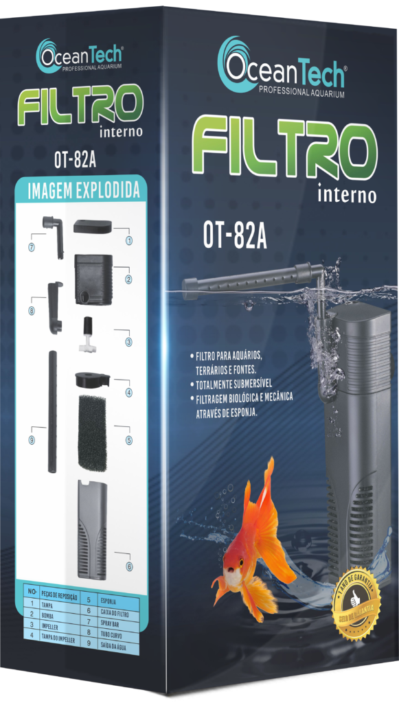 Filtro Interno OT-082A (450L/H) – 220V – Aquarismo